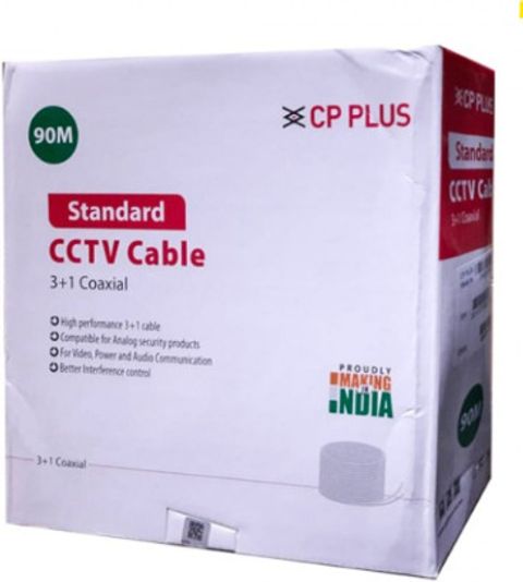 CP PLUS 3+1Coaxial Pure Copper CCTV Camera Cable for Video,Power and ...