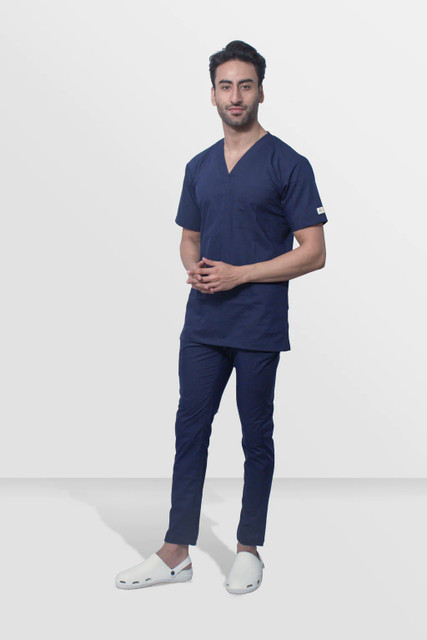 ARA UNIFORMS Navy Blue Doctor Scrub For Male| Medical Wear Scrub Suit ...