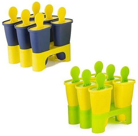 SCONERY Set of 6 Ice Pop Makers,Ice Cream mould,Kulfi Candy Multicolor ...