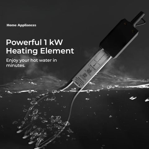 EMMKITZ 2000w Shockproof Electric Water Heater Immersion Rod Waterproof ...
