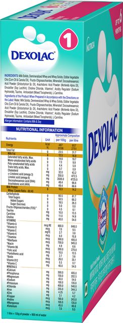 DEXOLAC Stage 1 Infant Formula Milk powder for Babies Price in India ...