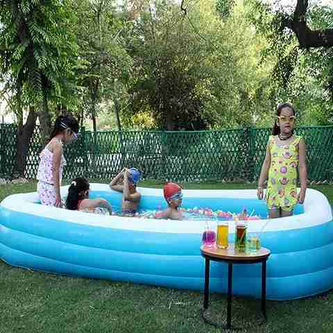 large rectangular inflatable pool