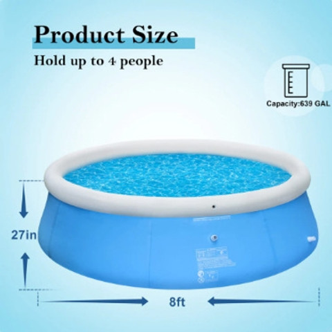 Intelligent Jumbo Easy Set 2400 Litres Water Capacity Family Swimming ...