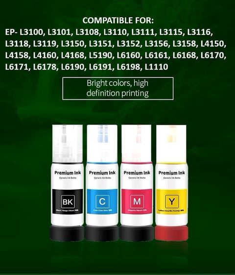 Ang 003 Ink for Epson L3110, L3150, L3250, L3152, L3210 Printer-(C/M/Y ...