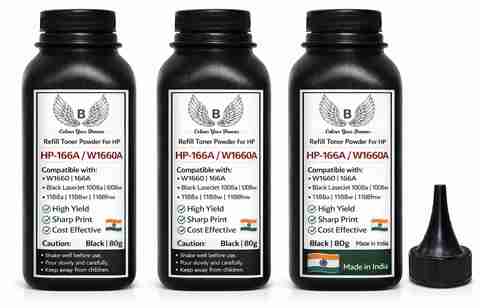 Black 166A Toner Powder For HP Laser Printers 1008a, 1008w, 1188a ...