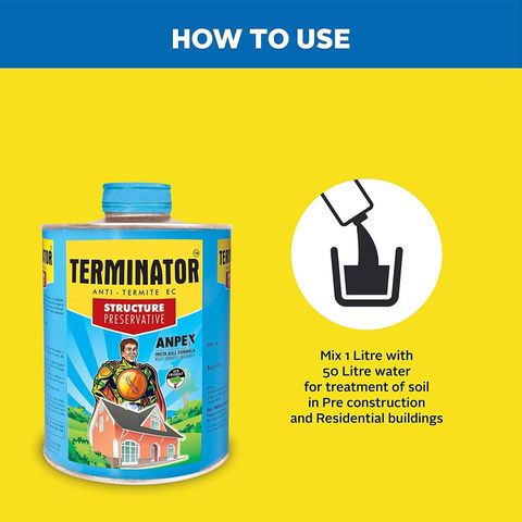 Terminator Pidilite Structure Preservative Controls Termites, Borers ...