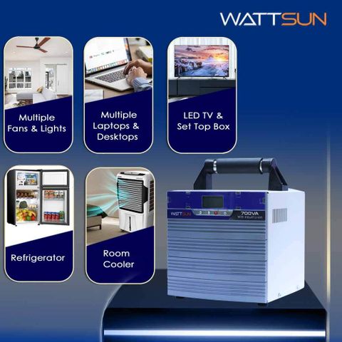 WATTSUN 700 VA UPS-700W with 12 Months Warranty Solar Compatible Pure ...