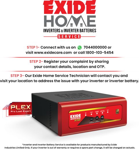 EXIDE 900 VA Star12V900 with 42 Months Warranty Pure Sine Wave Inverter ...