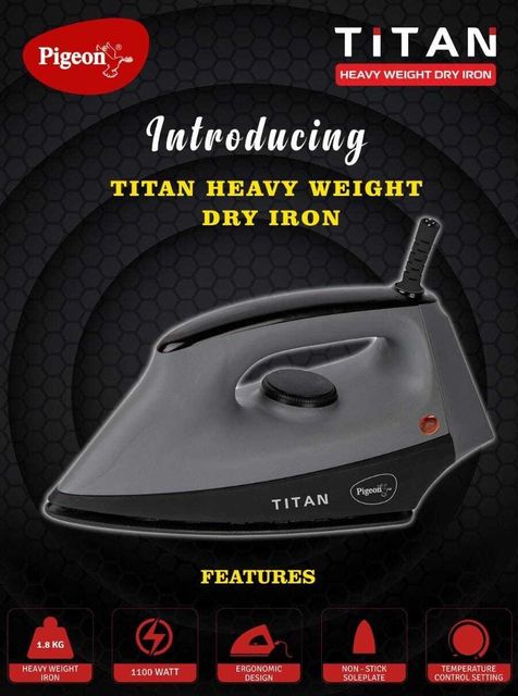 Pigeon Heavy Weight 1.8 Kg 1100 W Dry Iron Price in India - Buy Pigeon ...