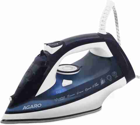 AGARO Royal Steam Iron, 2000W, Ceramic Coated Sole Plate, Fast Heating ...