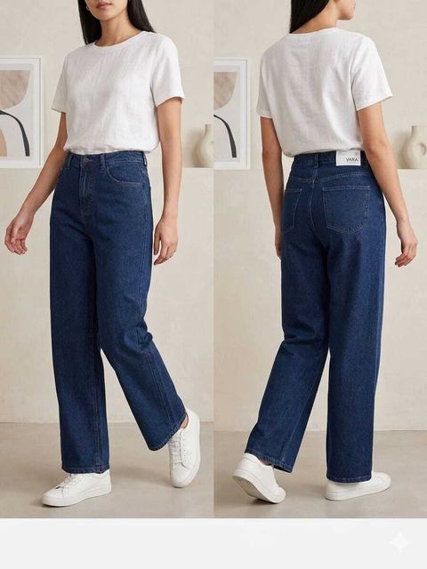 VARACOLLECTIVE Straight Fit Women Dark Blue Jeans - Buy VARACOLLECTIVE ...