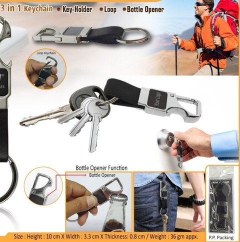 Jdp Novelty Metal Leather Opner Keychain for Eicher Truck Brown Colour ...
