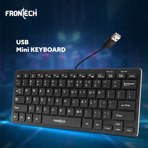 Frontech Membrane Keys Wired Mini Keyboard | 78 Keys | USB Plug & Play ...