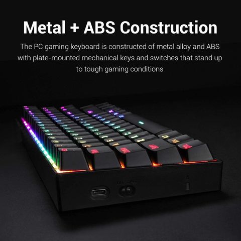 Redragon K599 Diemos TKL RGB Backlit (red switches) Wireless Tenkeyless ...