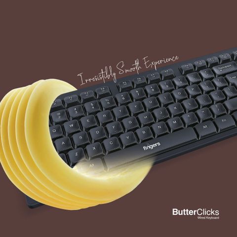 FINGERS ButterClicks Wired USB Standard Multi-device Keyboard ...