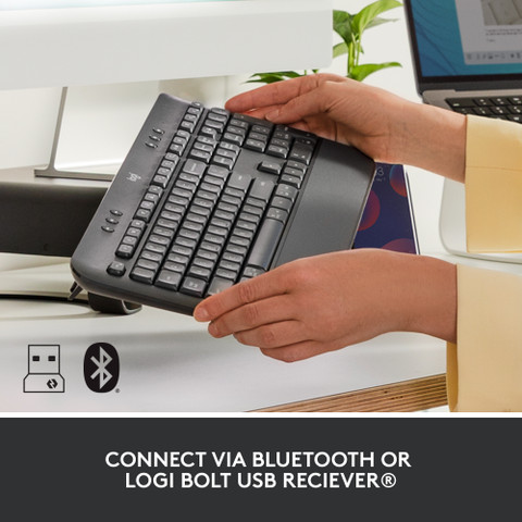 Logitech Signature K650 Bluetooth Standard Desktop Keyboard Compatible ...