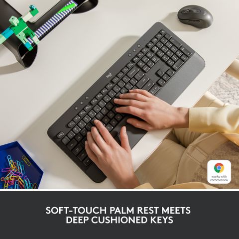 Logitech Signature K650 Bluetooth Standard Desktop Keyboard Compatible ...