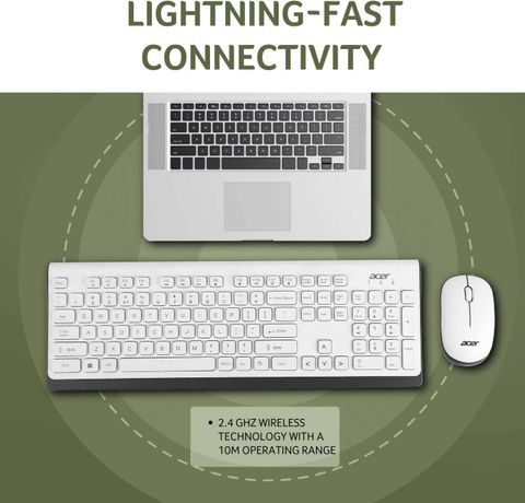 Acer ZC.A01SI.OWD Wireless Standard Multi-device Keyboard Compatible ...