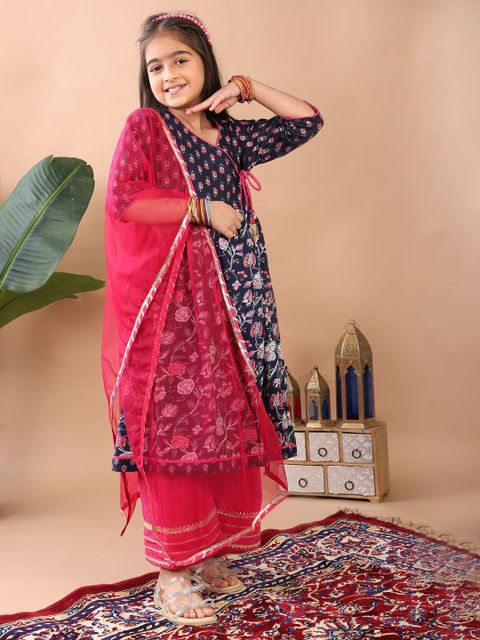 Kinder Kids Girls Casual Kurta, Dhoti Pant & Dupatta Set Price in India ...