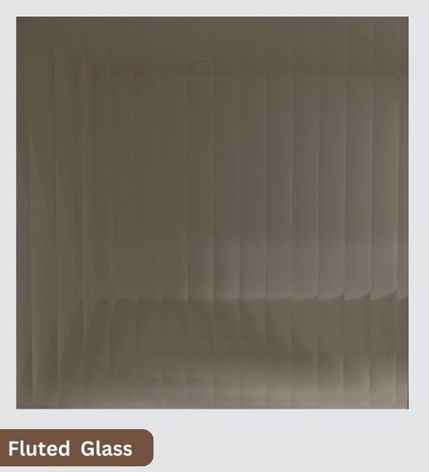 SPECIALITY PANELS Black Prof 2 Door Fluted Glass handless Shutter Free ...