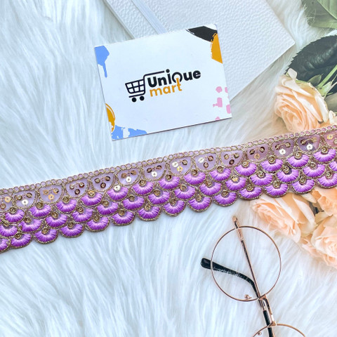 lavender border lace