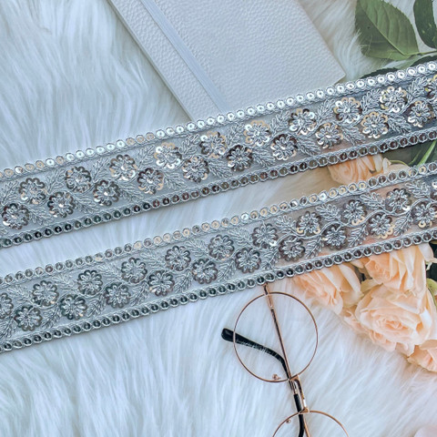 silver borders for saree