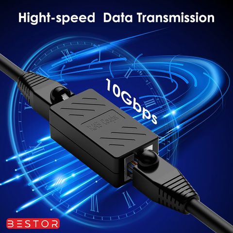 Bestor RJ45 Female To Female Ethernet LAN Cable Connector Adapter ...