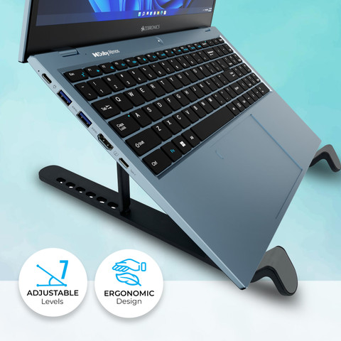 ZEBRONICS ZEB NS-1500 laptop stand with 7 Angles adjustable Tabletop ...