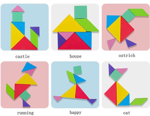Ruffo Wooden Tangram Puzzle Book – Shape Sorting Learning Toy - Wooden ...