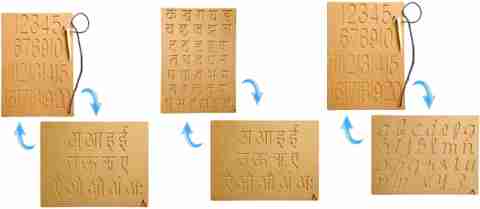 REWASHREE CRAFT WORLD Wooden Tracing Board 2 In 1 Number & Varnamala ...