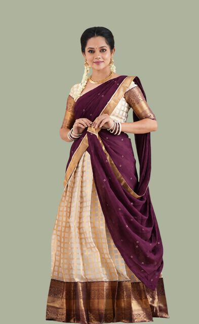 fabguru Solid Semi Stitched Lehenga Choli - Buy fabguru Solid Semi ...