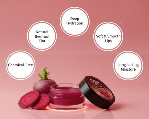 sassy beauty Beetroot Lip Tint Balm for Moisturized & Naturally Pink ...