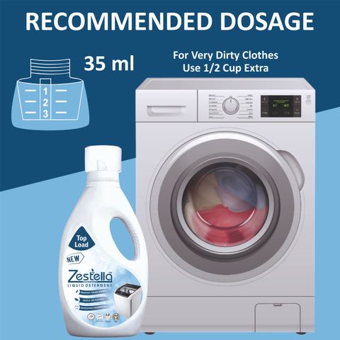 Zestella Top Load Liquid detergent washing machine for Multi-Fragrance ...