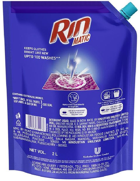 Rin Matic Top Load Multi-Fragrance Liquid Detergent Price in India ...