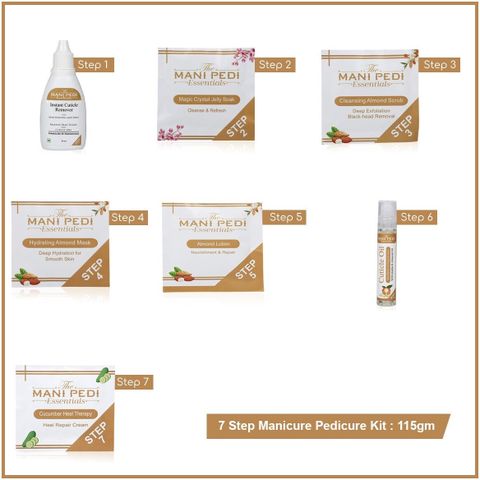 The Mani Pedi Essentials 7 Step Manicure Pedicure Kit. Luxurious and ...