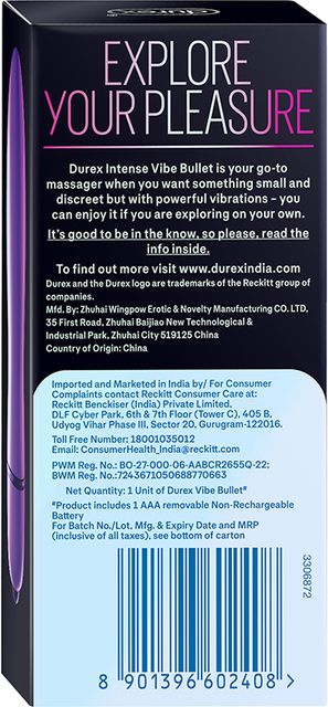 DUREX Intense Vibe Bullet Intense Vibe Bullet Massager - DUREX ...