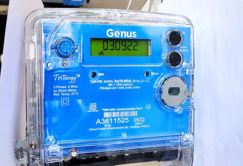 Genus Meter 3-Phase-(10-60) Amp, 50Hz, 3200imp/kWh Class-1.0, ISI ...