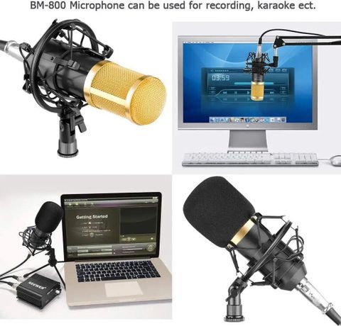 TechBlaze BM 800 Condenser Microphone, Sound Studio Recording Set ...