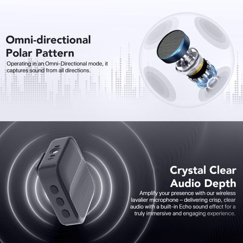 vook Wireless Mic with ANC+ENC Noise Cancellation for Video Recording ...