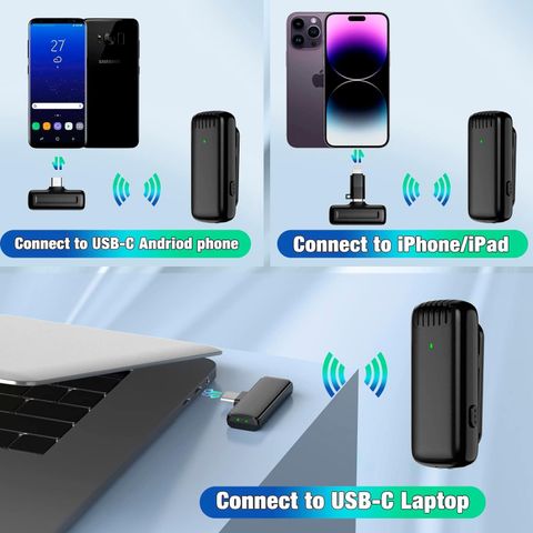 Tazomi Wireless Lavalier Omnidirectional mic for Video Recording Type C ...