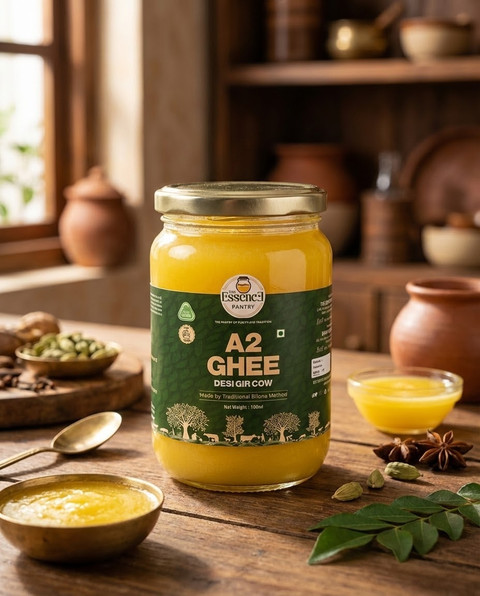 Anveshan A2 Desi Cow Ghee (1 Litre x 2 Jars) | Traditionally Bilona ...