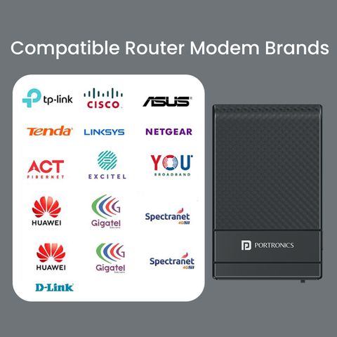 Portronics Power Plus II Mini UPS for 12V WiFi Router Broadband Modem ...