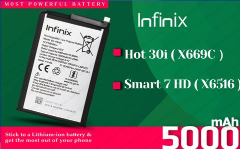Infinix Mobile Battery For BL 49NX Infinix Hot 30i ( X669C ) / Smart 7 ...