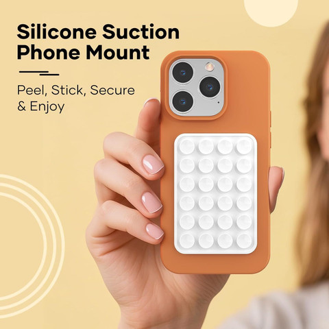 Meyaar Silicone Phone Sticky Grip, Suction Phone Case Mount for iPhone ...