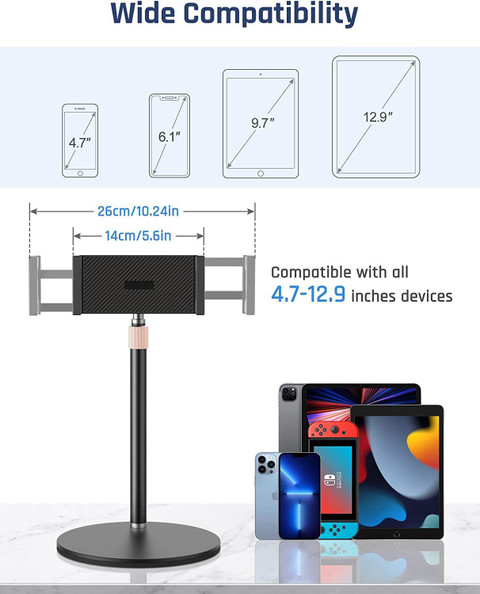 Hold up Tablet Stand Holder Adjustable Height Tablet & Phone Stand for ...