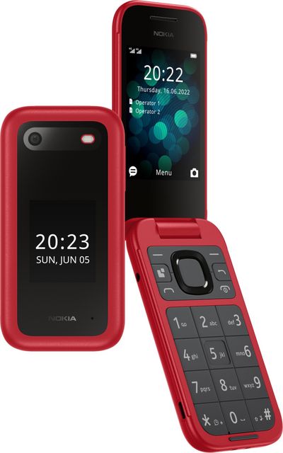 Nokia 2660 Flip 4G Volte Red keypad Mobile with Dual Sim & Screen, MP3 ...