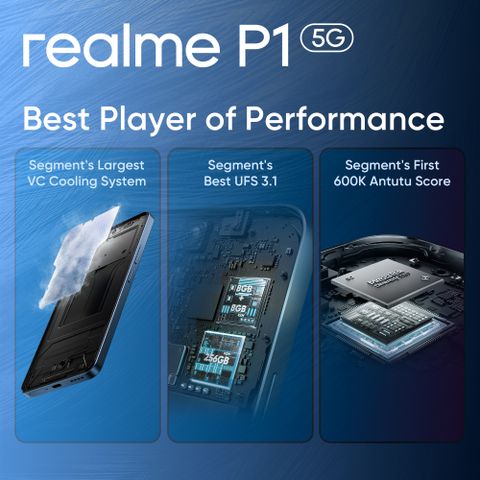realme P1 5G (Feather Blue, 128 GB) (6 GB RAM)