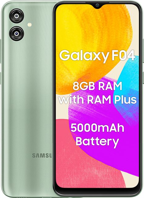 Samsung Galaxy F04 with 6.5" HD+ Display, 13 MP Triple Camera & more