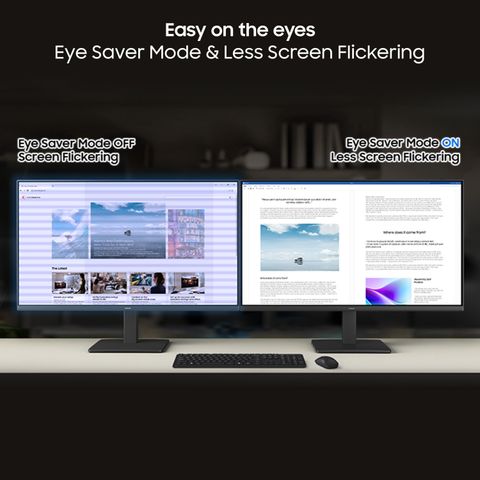 Samsung S3 55.88 cm (22 inch) Full HD LED Backlit IPS Panel with Dual ...