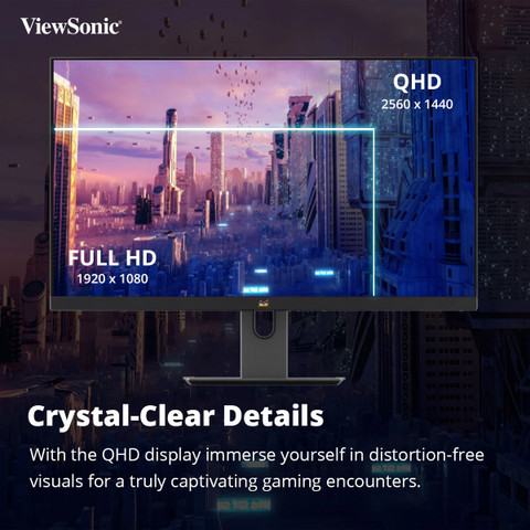 ViewSonic 68.58 cm (27 inch) Quad HD IPS Panel with HDR10, 137 sRGB ...